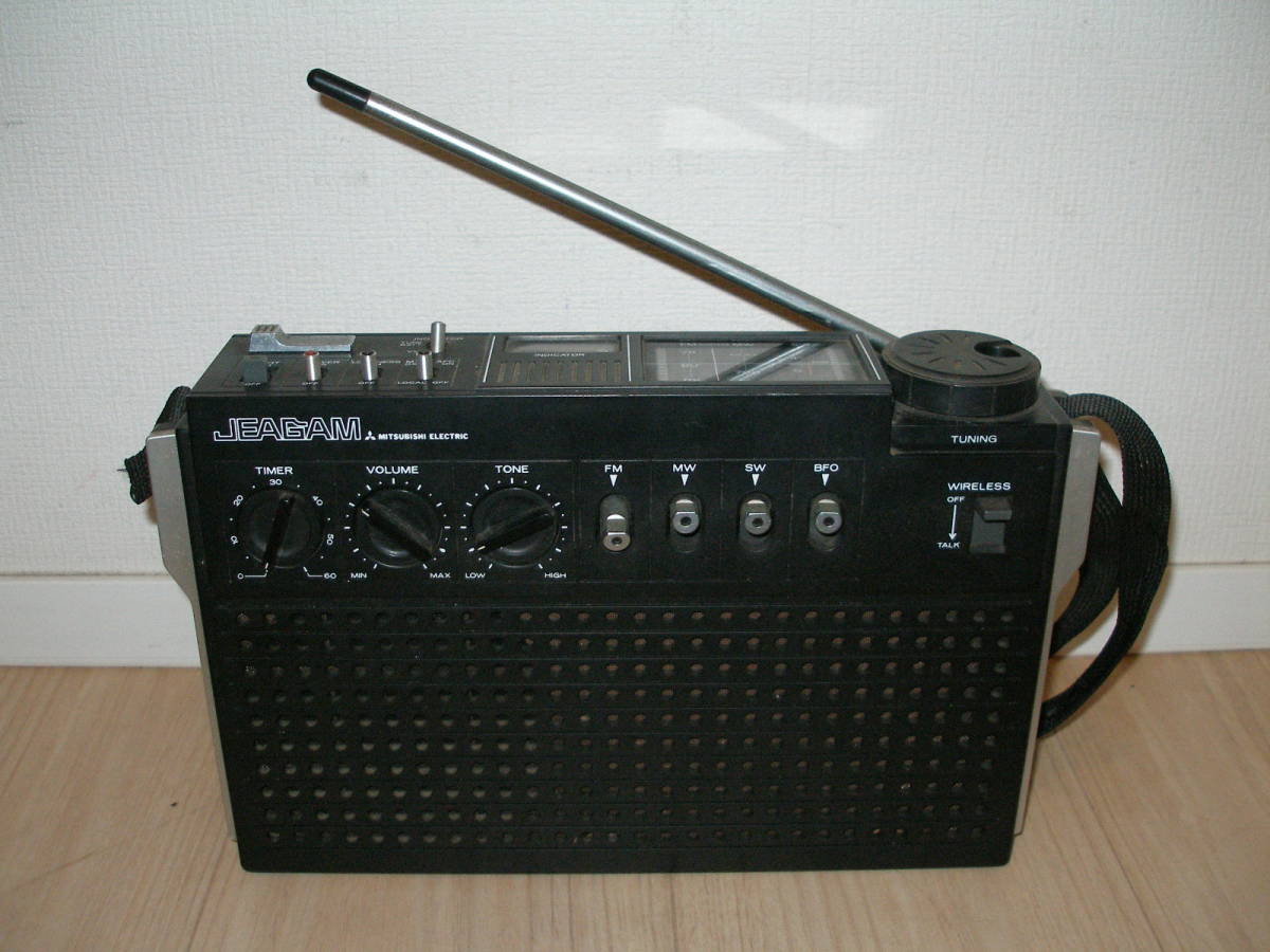 【MITSUBISHI 三菱】JEAGAM JR-811/ステレオ ラジカセ/レトロ/☆中古通電確認現状品・通電確認ジャンク品/2点SET の落札情報詳細| ヤフオク落札価格情報 オークフリー