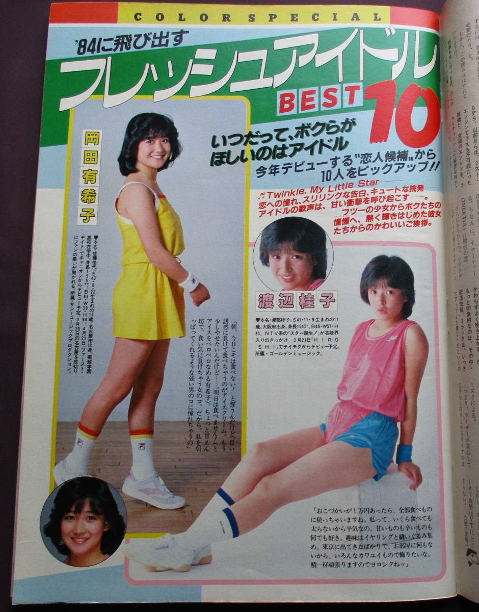 3027／GORO 1984年 2月23日号（通巻234号） （表紙/堀ちえみ）（ピンナップ/無し）（付録/無し）の落札情報詳細 - Yahoo!オークション落札価格検索 オークフリー