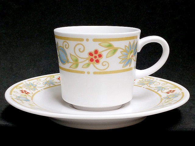 【目立った傷や汚れなし】3QV売切！税無し☆ノリタケ★プログレッション★カップ＆ソーサー★デミタス★花★可愛い★PROGRESSION★現品限り★0326-7の落札情報詳細 - Yahoo ...