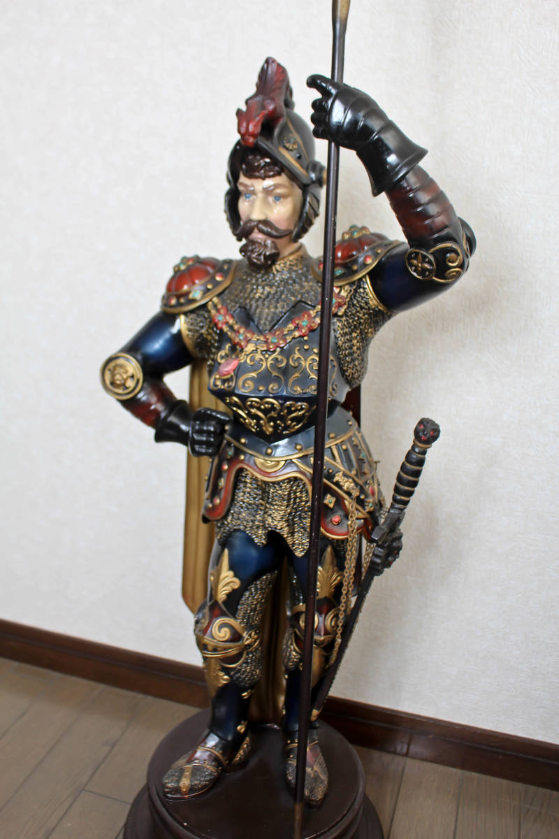 【目立った傷や汚れなし】★★★ 稀少 西洋騎士 人形/置物 洋風インテリア 騎士オブジェ 全高108cm身長73cm台高14cm ★★★2の落札情報詳細 - ヤフオク落札価格検索 オークフリー