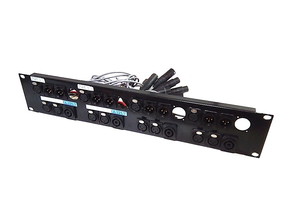 XLR SPEAKER I/O PATCH BAY 2U ラック マウント パッチベイ スピーカー XLRケーブル 即決有り 管理番号Zの落札 ...