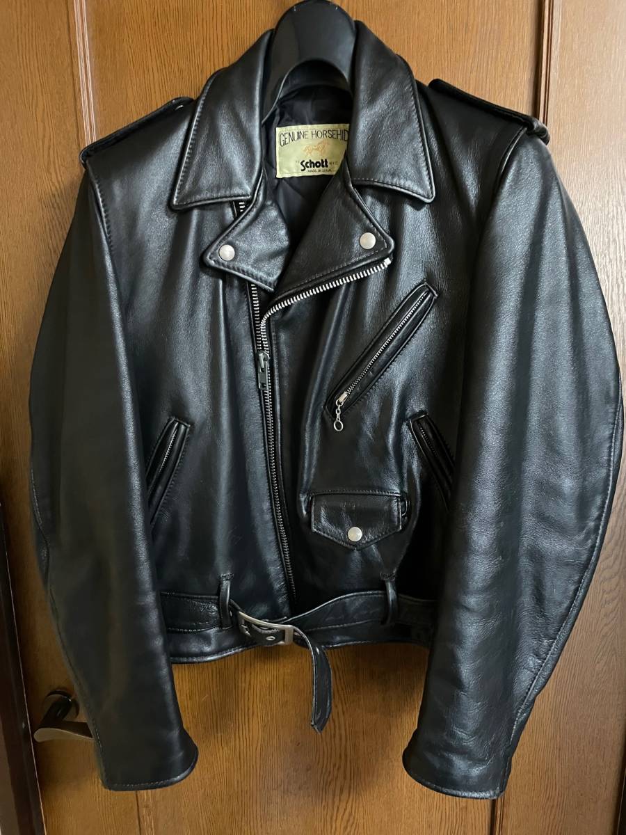 【目立った傷や汚れなし】[希少] Schott 613H 38 Classic Racer Leather Motorcycle Jacket [ホースハイド]の落札情報詳細 - Yahoo ...