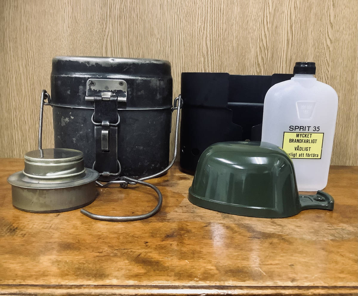 【傷や汚れあり】【レア】 Vintage Swedish Army Mess Kit Stainless スウェーデン軍 ヴィンテージ メス ...