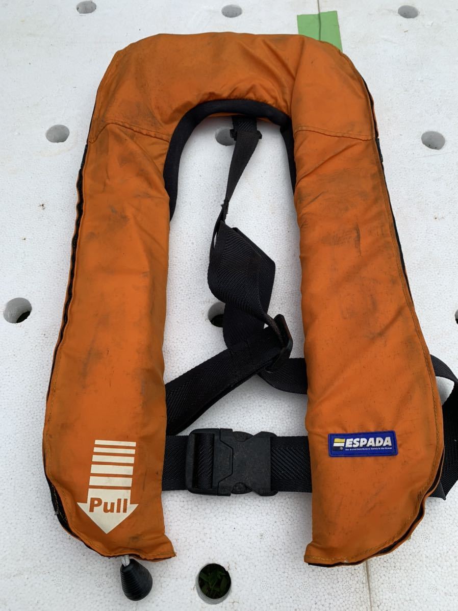 ESPADAエスパーダ 手動膨張式ライフジャケット BJ-1700型 救命胴衣 桜マーク #高階救命器具船舶検査 の落札情報詳細 - ヤフオク落札価格検索 オークフリー