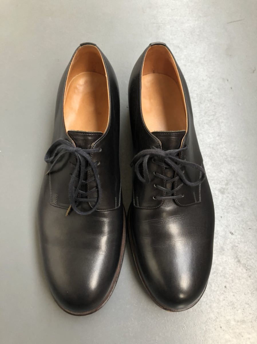 【目立った傷や汚れなし】forme フォルメ Blucher plain toe fm-708 size6 black calf le ...