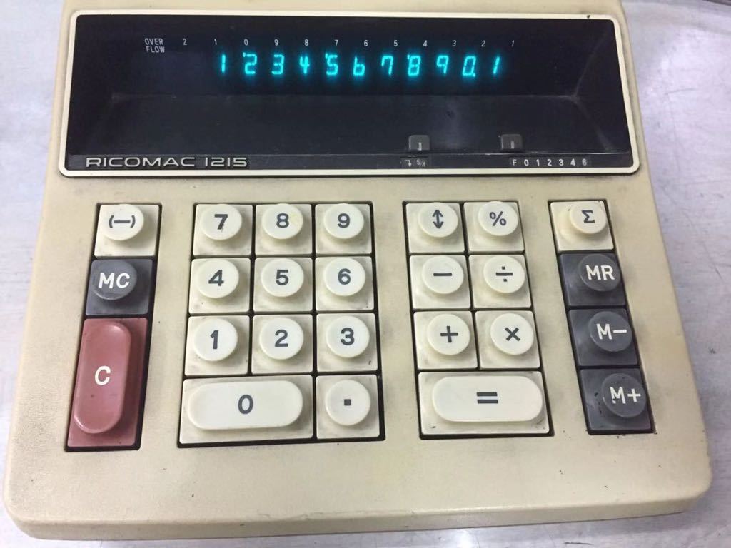【やや傷や汚れあり】昭和レトロ リコー Ricoh RICOMAC 1215 電卓 計算機 （80s）の落札情報詳細 - Yahoo ...