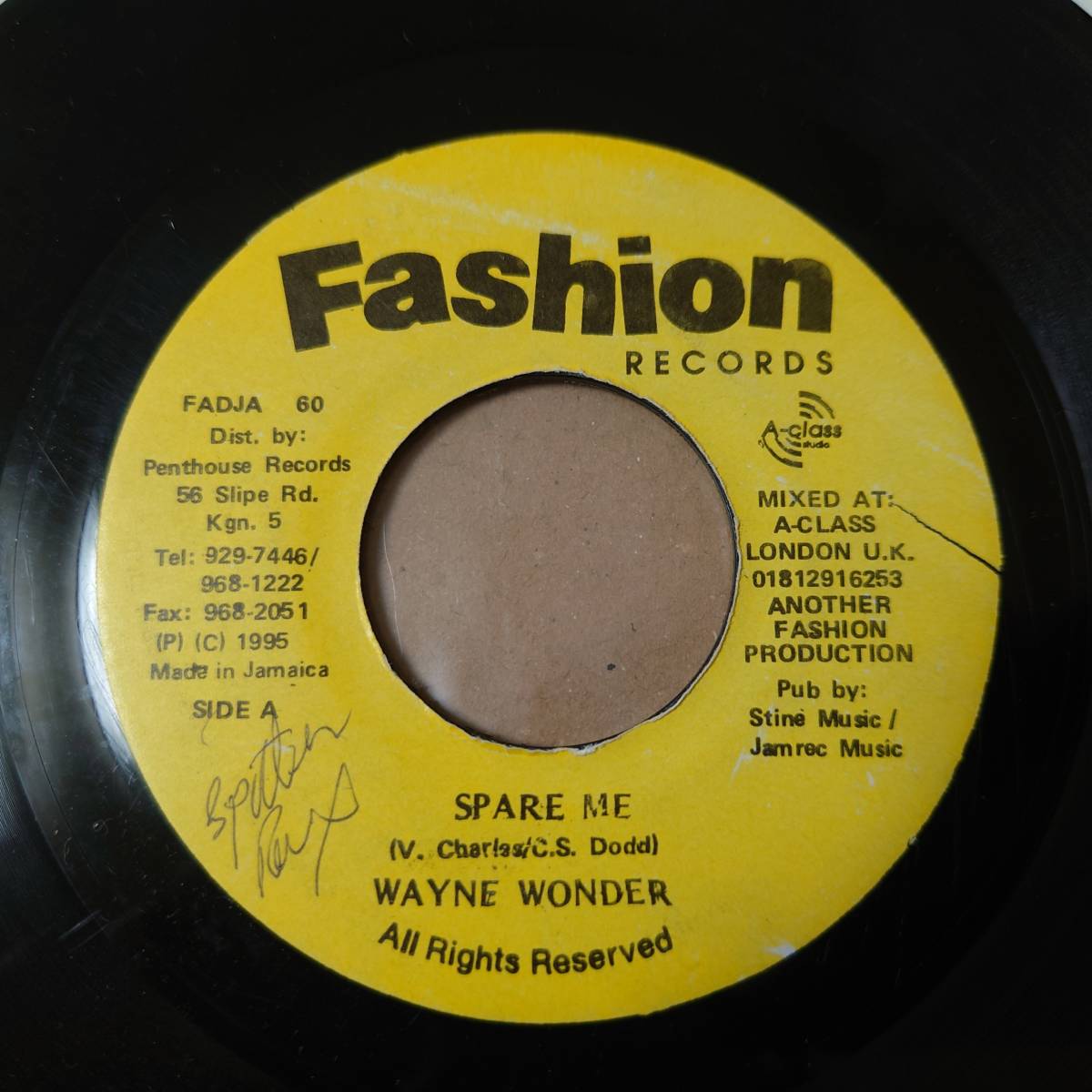 【目立った傷や汚れなし】★Pretty Looksオケ⑤★ Wayne Wonder - Spare Me // Fashion 7inch ...