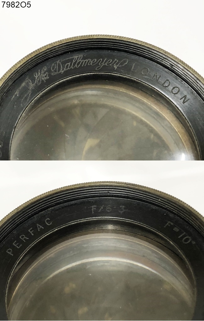 【傷や汚れあり】★希少★ J.H.Dallmeyer ダルメイヤー LONDON PERFAC F/6.3 F=10 大判 カメラ レンズ ...