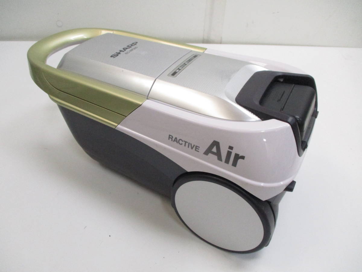 【やや傷や汚れあり】★動作品 SHARP シャープ コードレス 充電式 紙パック掃除機 RACTIVE Air EC-AP500-Y 2017年年製 ラクティブ エア イエロー 311E14 ...