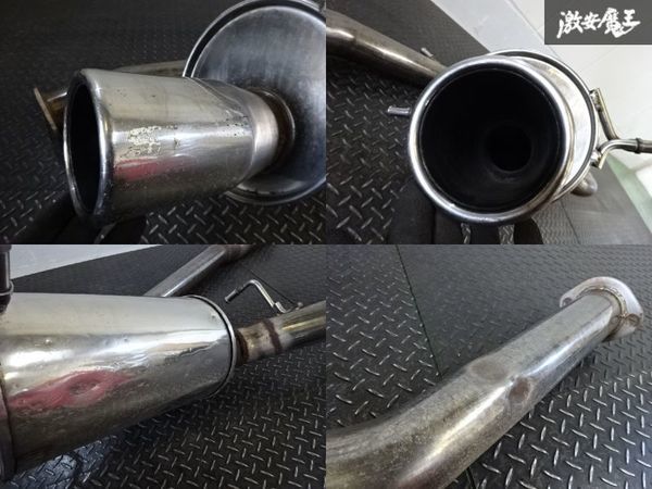 【全体的に状態が悪い】SYMS シムス GC8 インプレッサ EJ20 ステンレス スポーツ マフラー リアピース 中間パイプ セット 96 ...