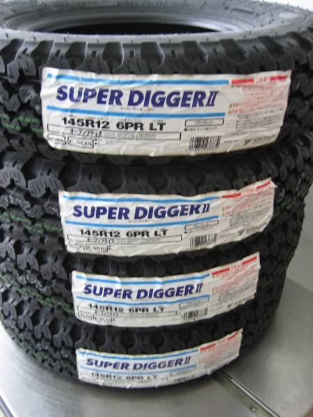 【未使用】ヨコハマ SUPER DIGGERⅡ 145R12 6PR 4本SET 送料込￥15.800ですの落札情報詳細 - ヤフオク落札価格検索 オークフリー