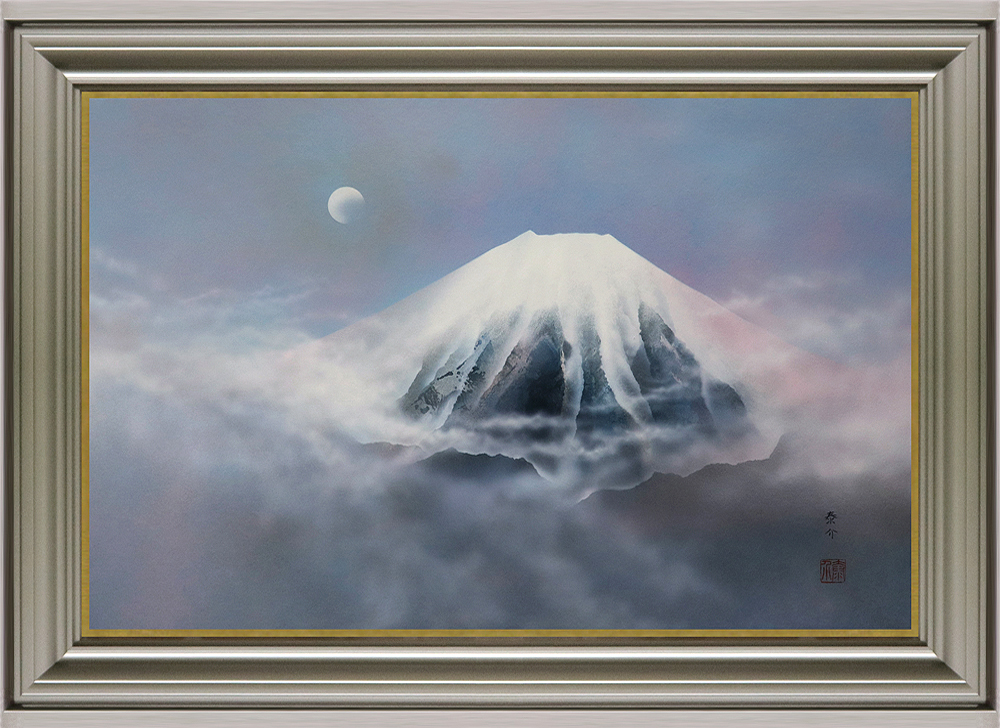【目立った傷や汚れなし】真作保証 浜田泰介30号富士山 美術家名鑑1470万「平成の襖絵師」圧巻豪華最高傑作!東京国立近代美術館大覚寺醍醐寺