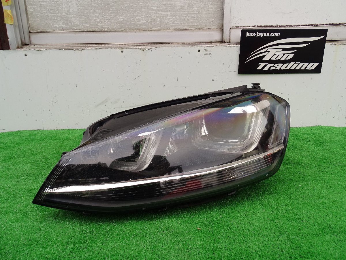 【傷や汚れあり】K9295/ フォルクス ワーゲン VW 純正 ゴルフ7 5G/AU 前期 ハイライン 左 キセノンヘッドライト ...