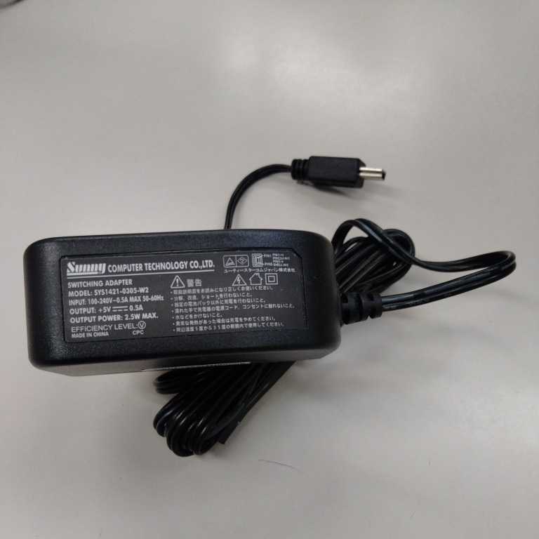 【目立った傷や汚れなし】充電器 Sunny ACアダプター 5V 0.5A SYS1421-0305-W2 ミニUSB 5pin の落札情報 ...