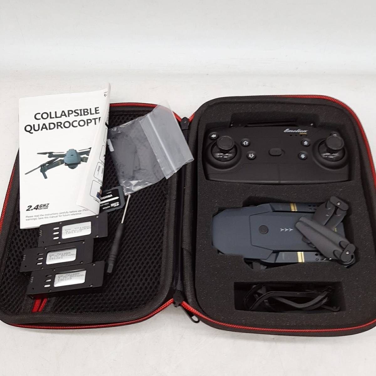 【傷や汚れあり】e88 DRONE ドローン Collapsible Quadrocopter 通電確認済み 動作方法不明の為動作未確認の落札 ...