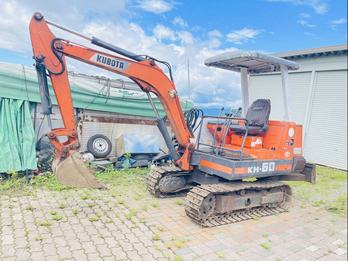 【傷や汚れあり】現状 Kubota クボタ KH-60 2t 3t 作動問題なし ユンボ 油圧ショベル バックホー ミニユンボ ミニバックホー ...
