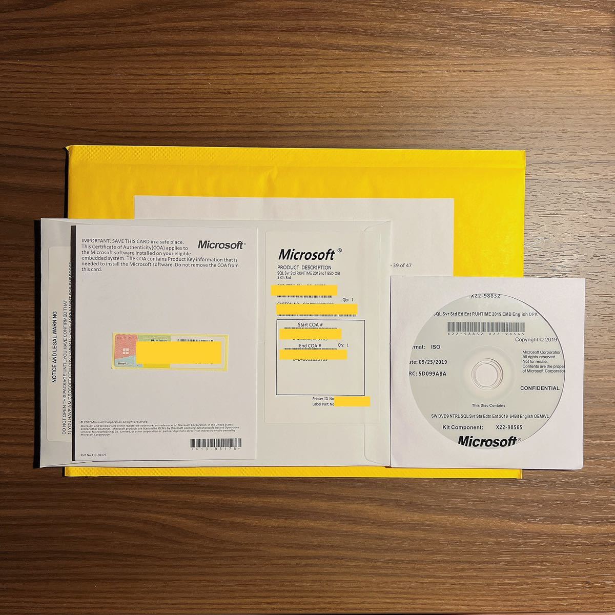 【未使用】Microsoft SQL Server 2019 Standard Edition 5Clt正規版 OEM パッケージの落札情報 ...