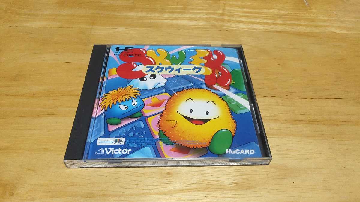 【やや傷や汚れあり】★PCE「スクウィーク(Skweek/Slider)」箱・取説付き/Victor/PCエンジン/PC ENGINE/PZL ...