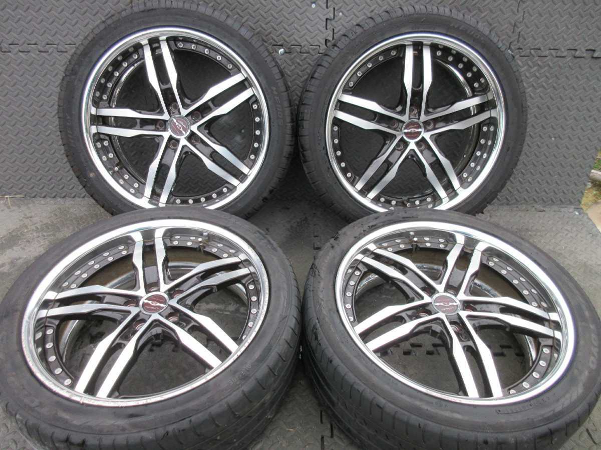 【傷や汚れあり】人気必見ENKEI製 AME SHALLEN XF-55 バリ溝245/40R19 アルファードヴェルファイアハリアーレクサス ...