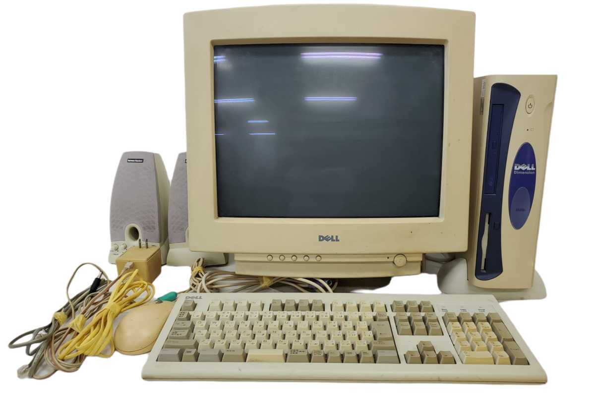 【傷や汚れあり】Dell パソコンセット コンピュータ M770 1999年製 デスクトップ PC ブラウン管 TTQLG HK195 ★の ...