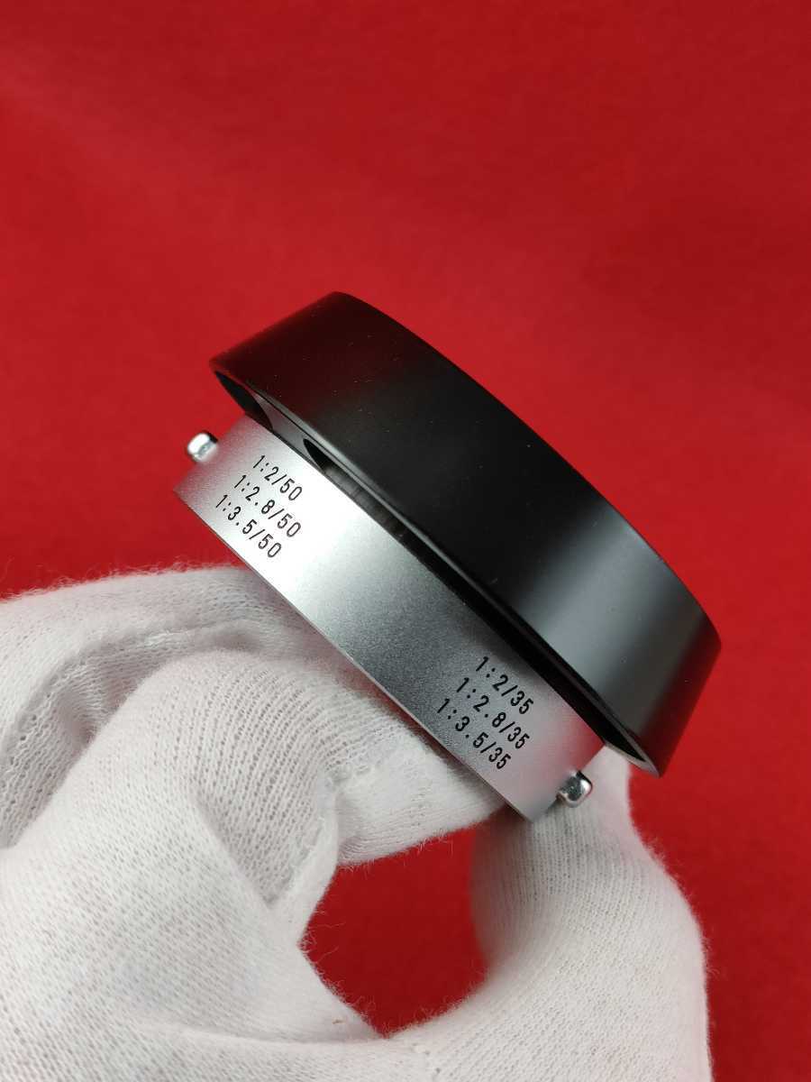 【未使用に近い】Sale! 希少 LEICA ライカ 12585＋IROOAタイプ 真鍮フード 約40g ブラックペイント＋クロームメッキ ...
