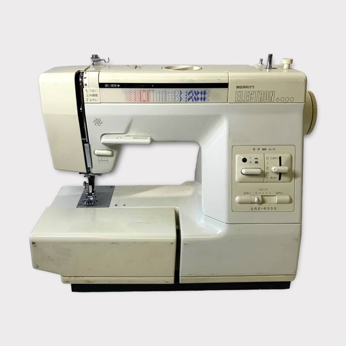 SINGER シンガーミシン MERRITT ELECTRON 6000 針など小物あり 通電・動作確認済み 説明書なしの落札情報詳細 ...
