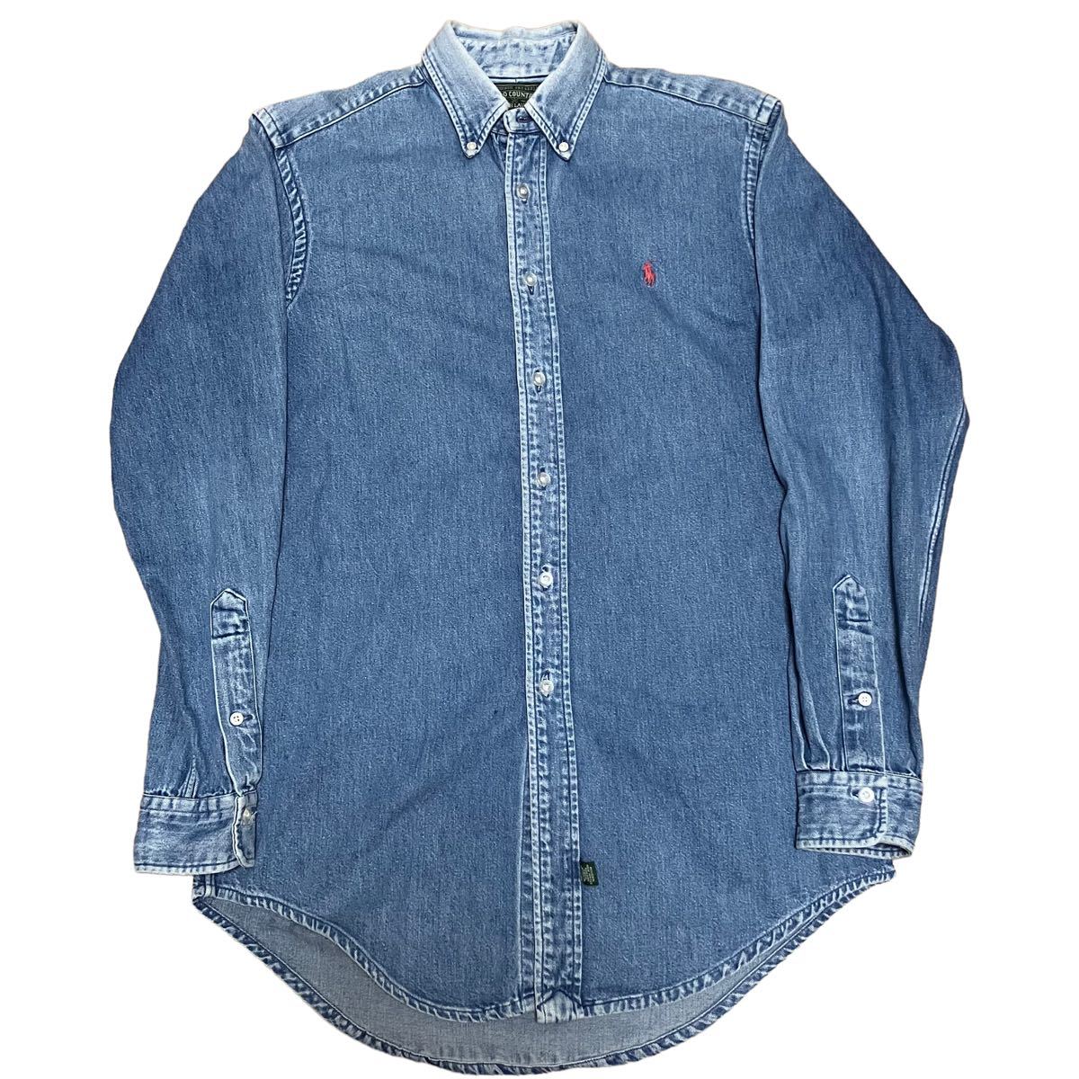 【目立った傷や汚れなし】80s 90s Polo Countryラルフローレン デニムシャツ USA製 S Ralph lauren ビンテージ の落札情報詳細| ヤフオク落札価格情報 オークフリー