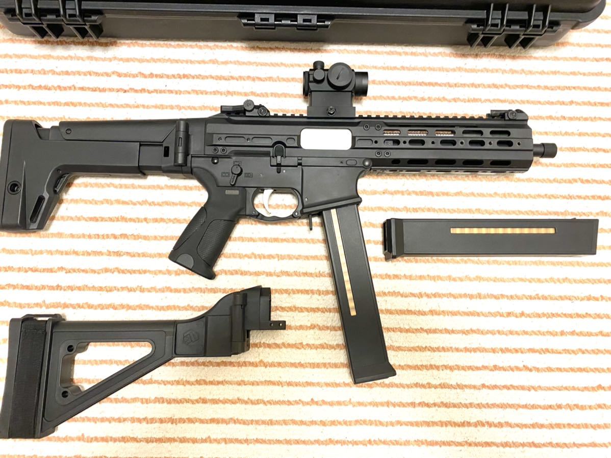 【目立った傷や汚れなし】Double Eagle LWRCI SMG 45☆ACRストック・スペアマガジン・プチカスタム ☆ 電子トリガー ...