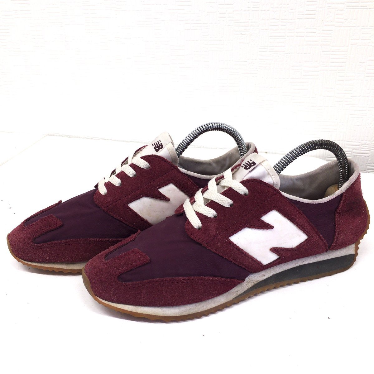 【目立った傷や汚れなし】 NEW BALANCE ニューバランス 320 復刻 スニーカー 23.5cm ワインレッド レディース 婦人 ...