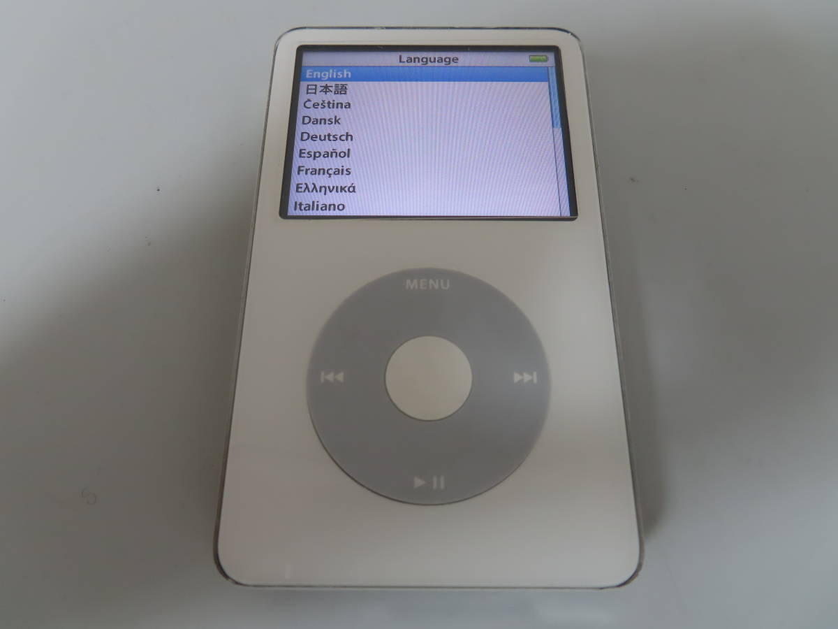 【やや傷や汚れあり】Apple iPod classic A1136 (第 5 世代) 80GB ホワイト MA448LL の落札情報詳細| ヤフオク落札価格情報 オークフリー