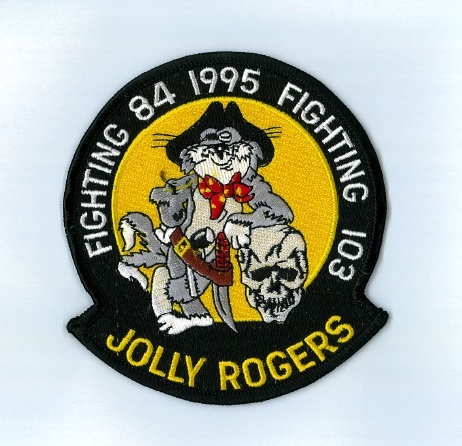 【未使用】米海軍 VF-103 "JOLLY ROGERS" F-14マスコットパッチ(FIGHTING 84/1995/FIGHTING ...