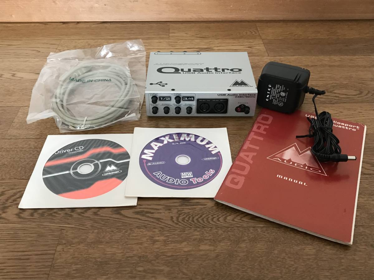 【未使用】M-Audio Quattro [オーディオインターフェース]MIDIMAN AudioSport USB Audio ...