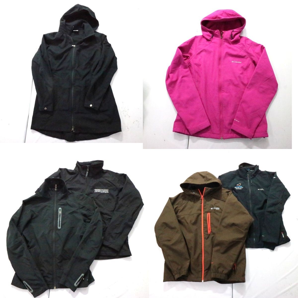 【やや傷や汚れあり】 コロンビアソフトシェル set ワンポイント 他 (レディースL) 6枚セット まとめ売り 古着卸 1円スタート 最落 ...