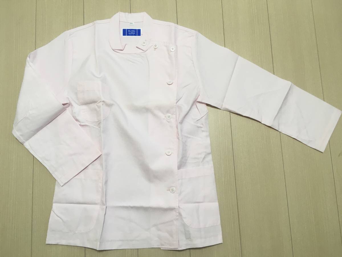 【未使用】② 住商モンブラン ケーシー白衣 レディース LL 長袖 52-003 医療 ユニフォーム 白衣 ケーシージャケット ドクター 医師 ...