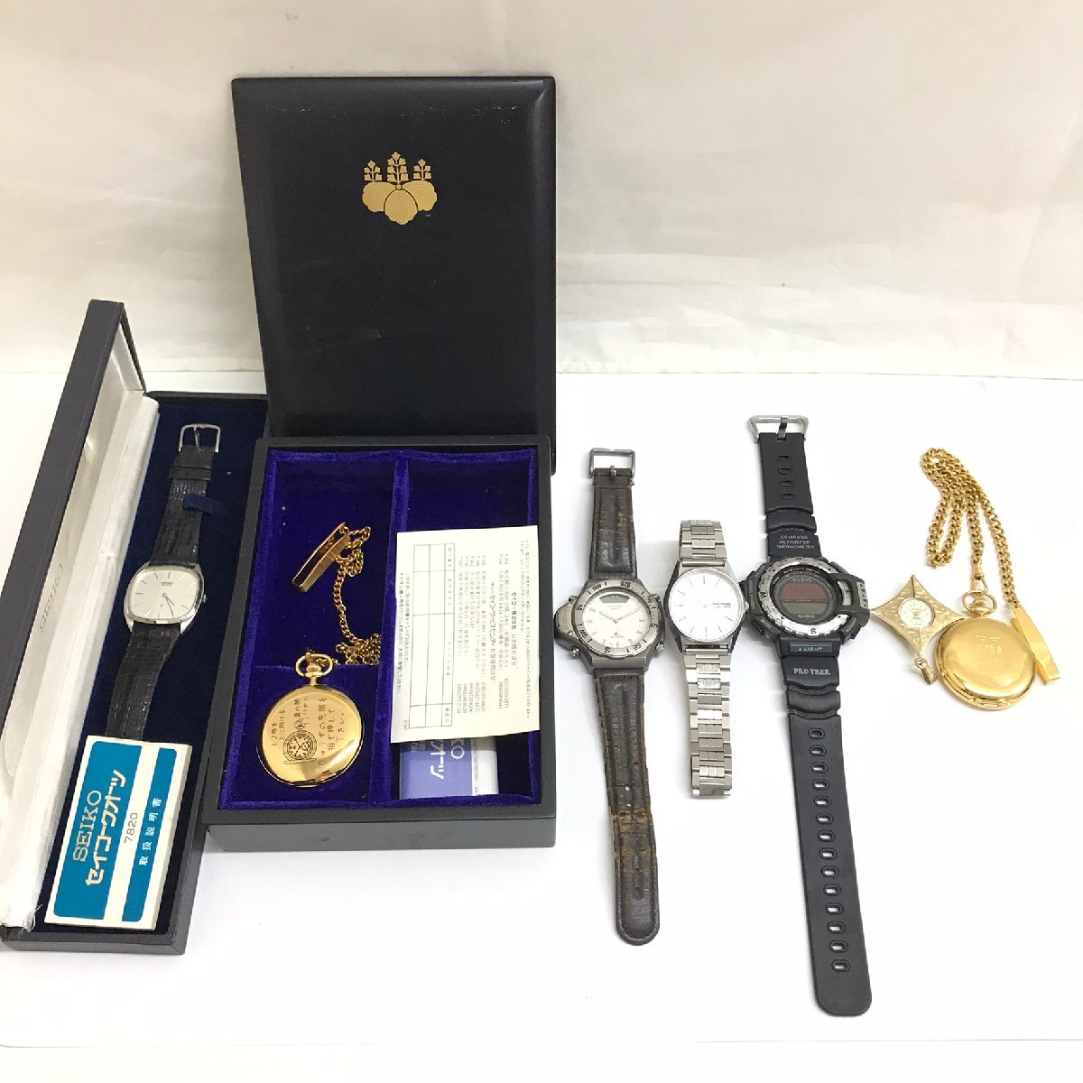 【全体的に状態が悪い】中古品 不動品 ジャンク 現状品 時計 SEIKO 7820-5420 7N07-001A CITIZEN C040 ...