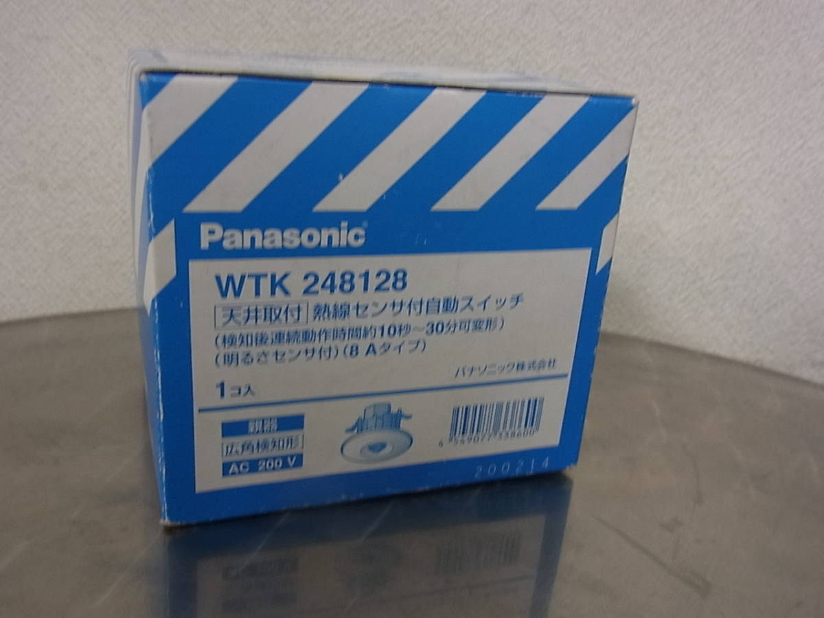 【未使用】002 未使用品 パナソニック 熱線センサー付自動スイッチ WTK248128 天井取付 AC200V 親機 広角検知型形 高崎店 ...