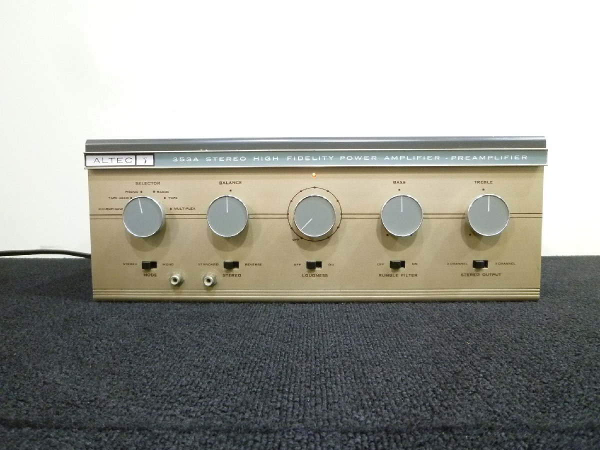 【やや傷や汚れあり】ALTEC / 353A PEERLESS 真空管プリメインアンプの落札情報詳細 - ヤフオク落札価格検索 オークフリー