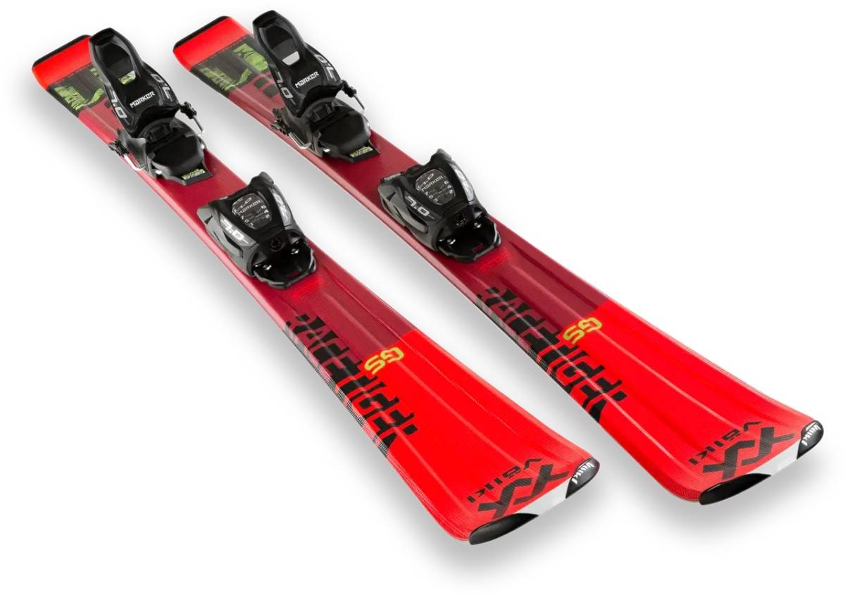 【未使用】20VOLKL RACETIGER JUNIOR vMOTION GS RED 130cm+7.0vMOTION JUNIOR BK ...
