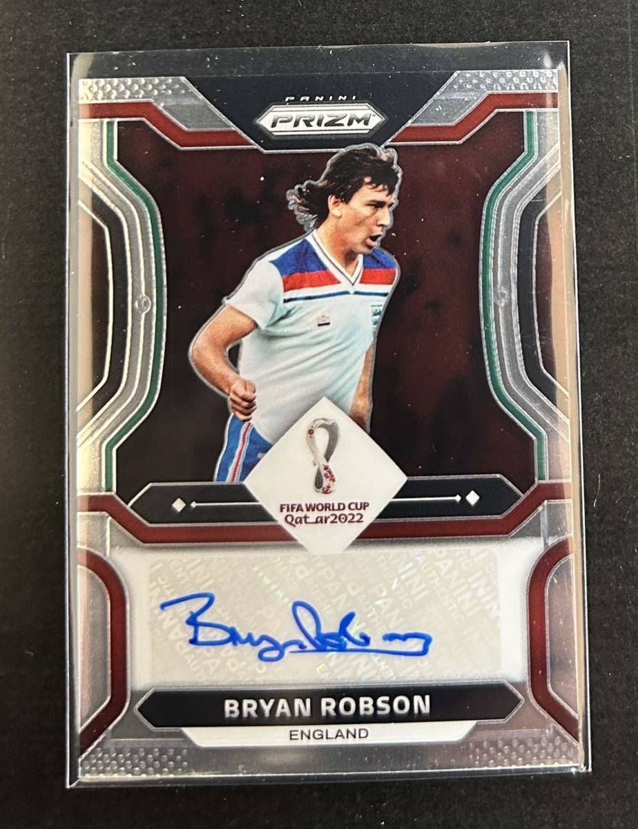 【未使用に近い】2022 Prizm Soccer Bryan Robson England Auto FIFA World Cup ...