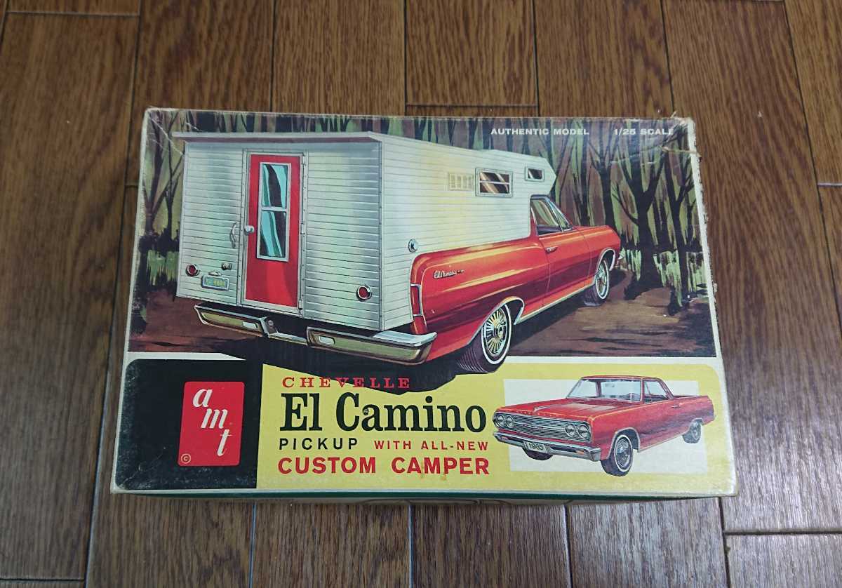 【傷や汚れあり】amt 1/25 '65 エルカミーノ カスタム キャンパー CHEVELLE EL Camino Pickup CUSTOM ...