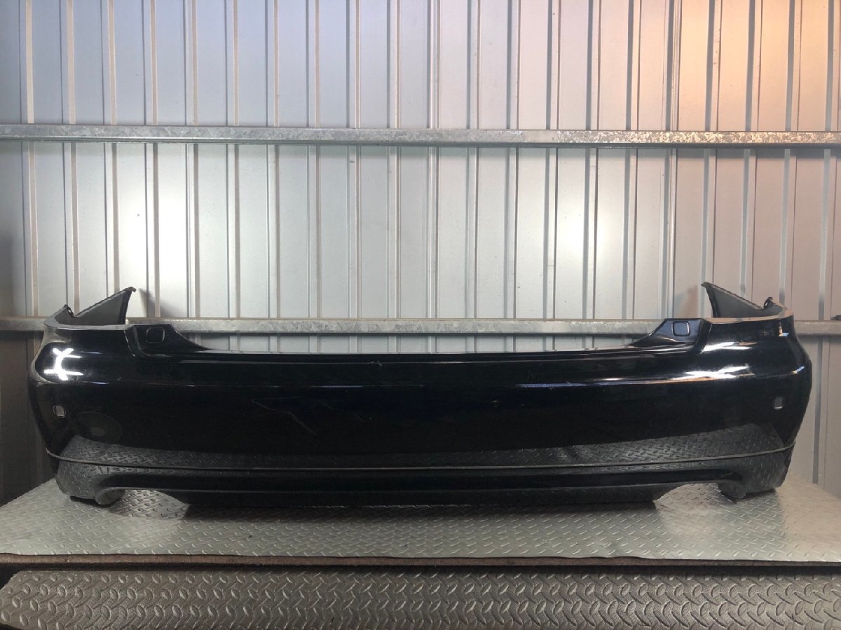 【やや傷や汚れあり】トヨタ 18 クラウン アスリート Grs184 純正 後期 リア バンパー リアアンダースポイラー カラー 202 黒