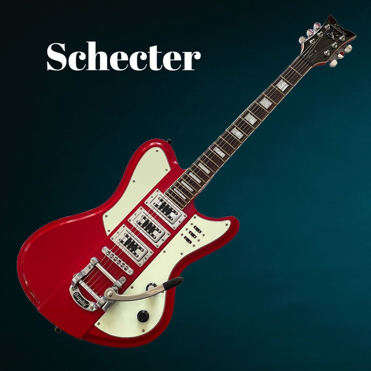 【目立った傷や汚れなし】Schecter シェクター Diamond Series ダイヤモンドシリーズ ULTRA Ⅲ ウルトラ3 ビグスビー 赤 ☆全国一律送料￥1,000（一部地域除く ...