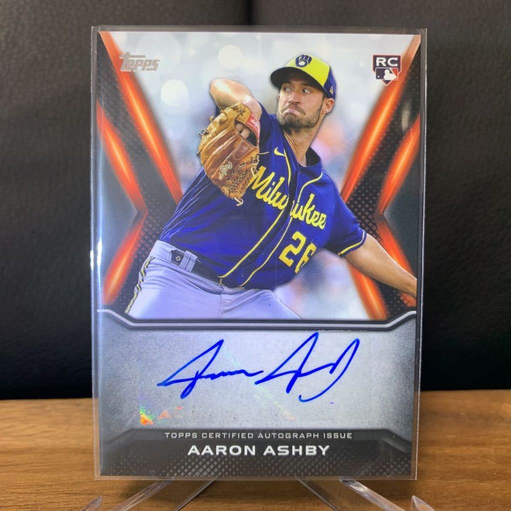 【未使用】「TJA-AA AARON ASHBY / MILWAUKEE BREWERS 」TOPPS BASEBALL 2022 JAPAN ...