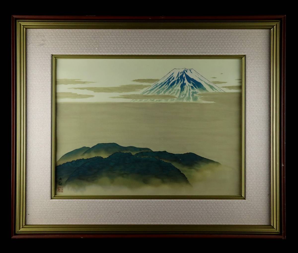 【やや傷や汚れあり】真作保証 横山大観 「不二霊峰」 リトグラフ 証明シール付 [Q115ん]の落札情報詳細 - Yahoo!オークション落札価格検索 オークフリー