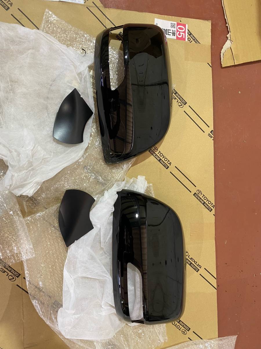 【目立った傷や汚れなし】TRJ150W GRJ150W 150系ランドクルーザープラド ドアミラー アウターミラー カバー 左右セット ...