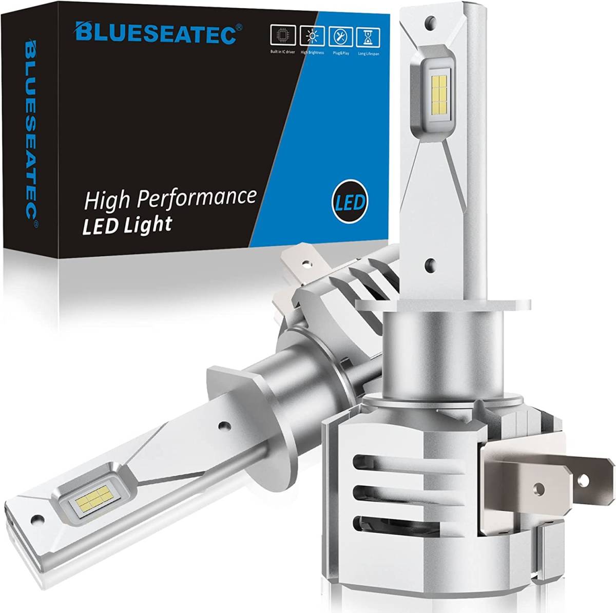 【未使用】【送料込み】（H1） BLUESEATEC H1 LED ヘッドライト 爆光 h1 led フォグランプ 6500k ホの落札情報詳細 - Yahoo!オークション落札価格検索 オークフリー