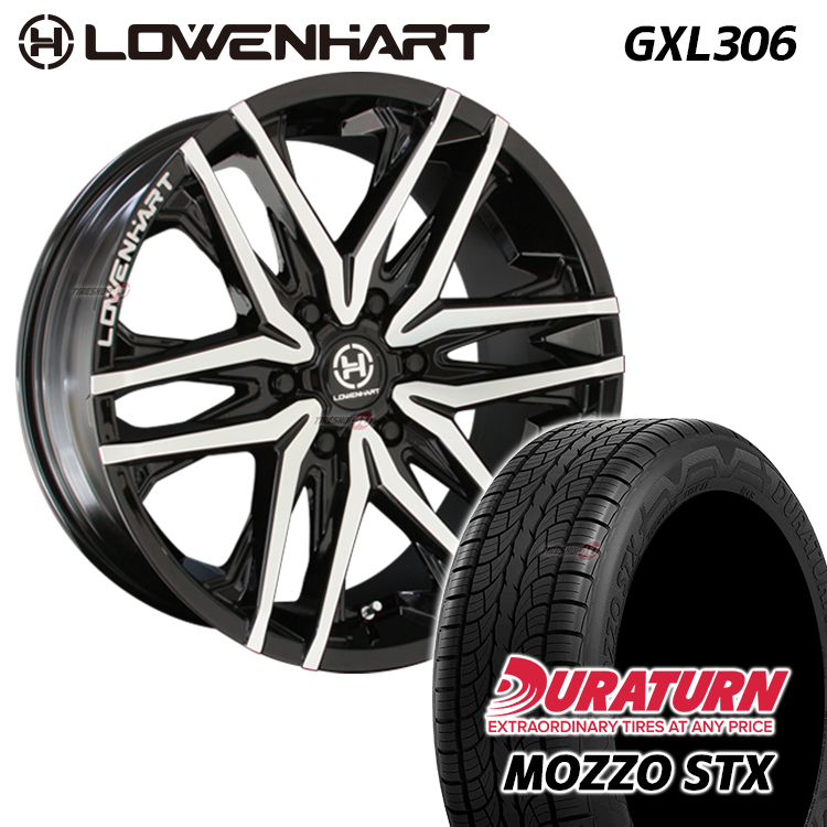 【未使用】おすすめタイヤ付 4本セット KYOHO LOWENHART GXL106 レーベンハート 20x8.5J 6/139.7 +20 DURATURN 265/50R20 プラド ...