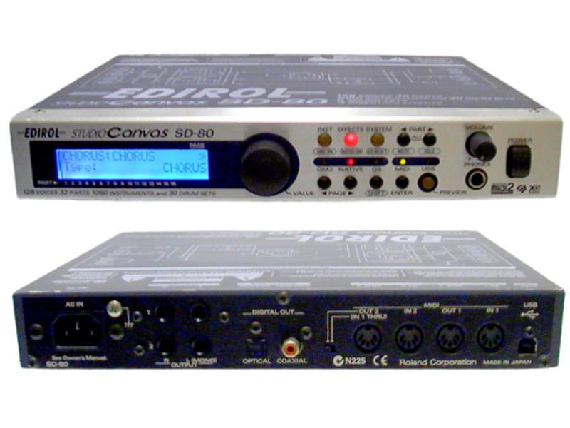【傷や汚れあり】Roland/EDIROL Studio Canvas SD-80 MIDI音源 GM1/GM2/GS/XG Liteの落札 ...