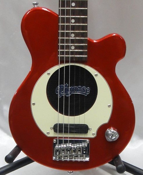 【傷や汚れあり】神101-70★ レア Pignose ピグノース PGG-100T トレモロユニット搭載 アーム付 アンプ内蔵 エレキギター ...