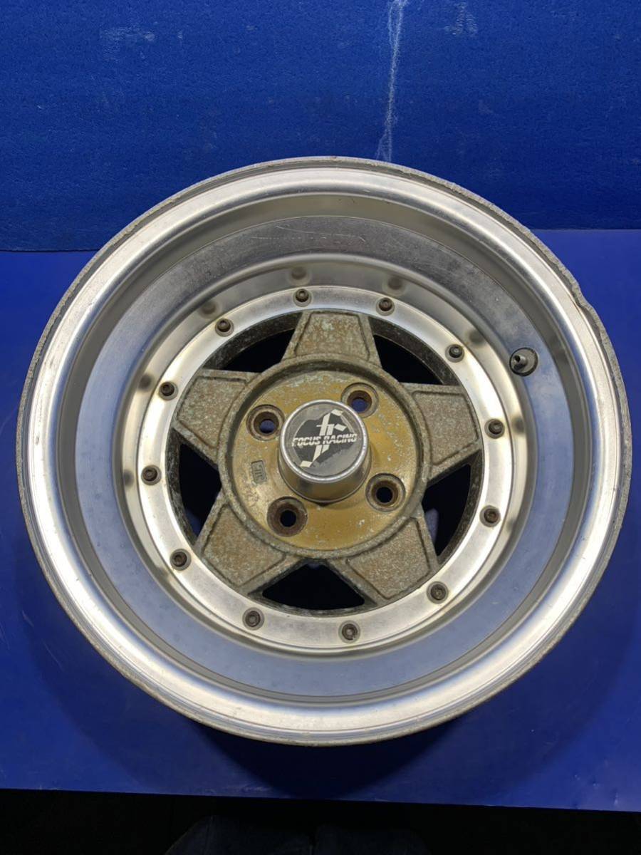 【傷や汚れあり】14インチ/フォーカスレーシング/スピードスターSPEED STAR/8.25J −15/PCD114.3/4穴/旧車当時物 ...
